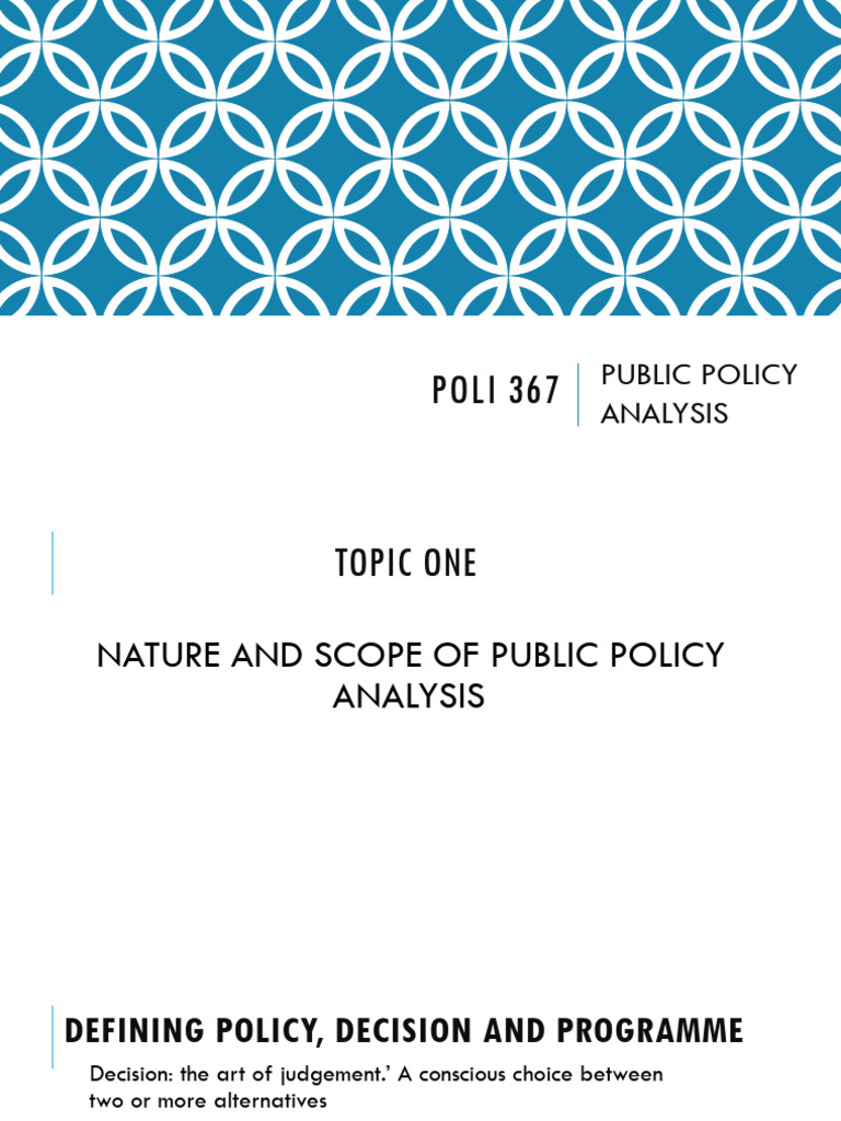 Public Policy Analysis Overview | PDF | Policy | Evaluation
