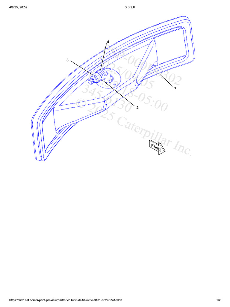 345-6130 Mirror & MTG Gp-Rear View | PDF