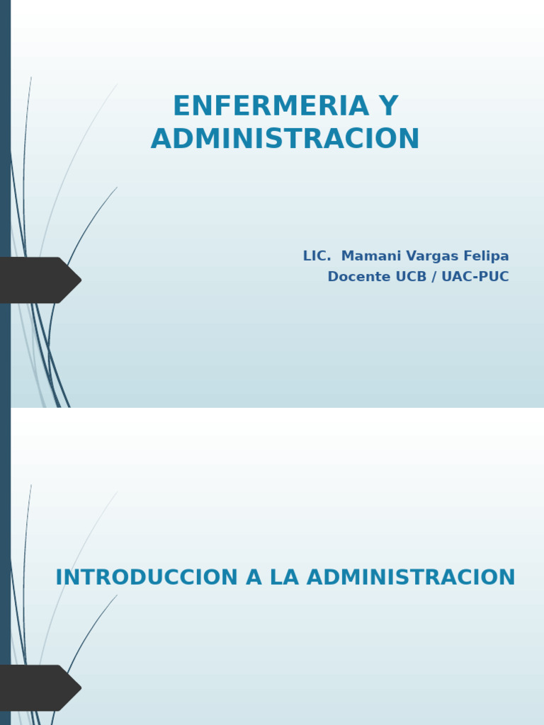1 Introduccion Enfermeria y Administraci | PDF | Enfermería | Business