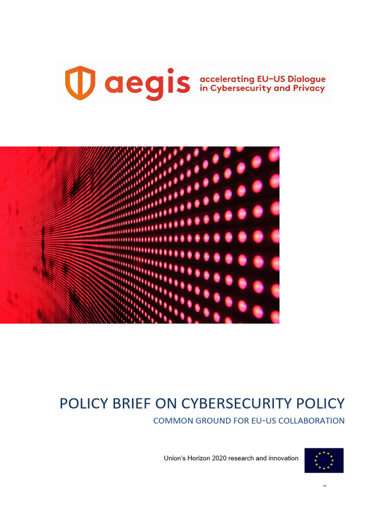 Policy Brief on Cybersecurity Policy Updated May 2019 | PDF | Computer ...