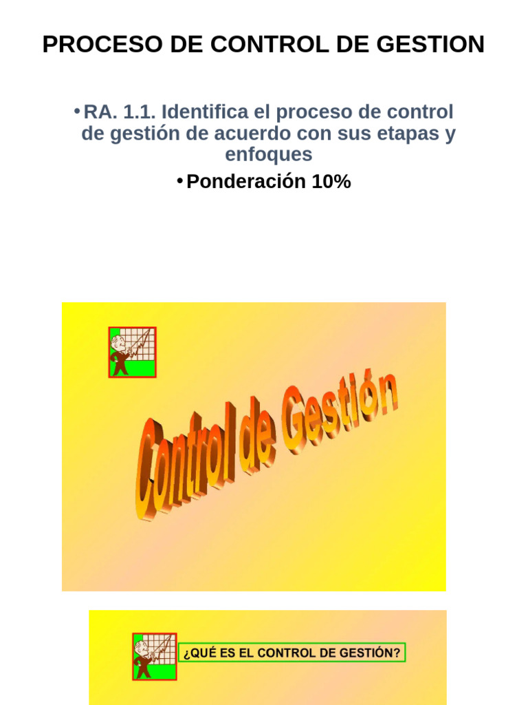 RA 1.1. ETAPAS DEL PROCESO DE CONTROL DE GESTION | PDF | Business | Auditoría