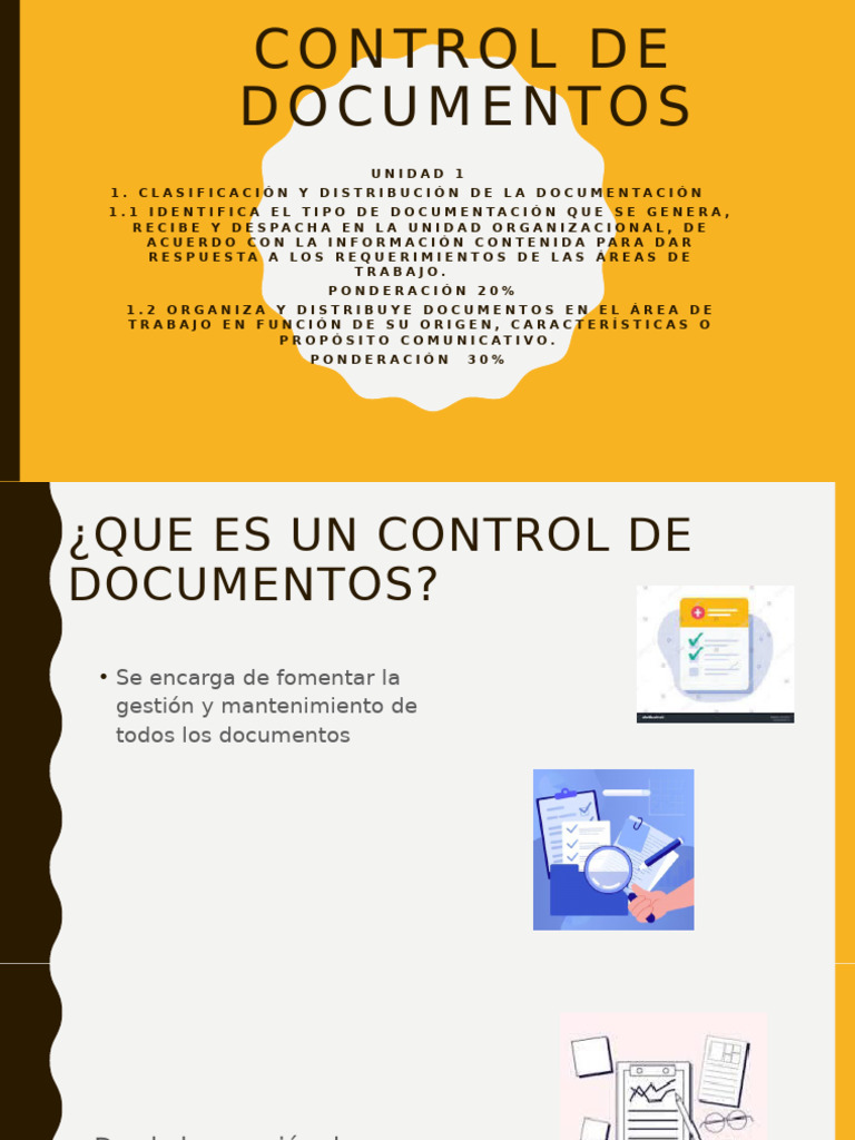 Ra Unidad 1 Control de Documentos | PDF | Documento | Archivo de ...