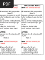 Cheerleading Cheers and Yell Ideas | PDF
