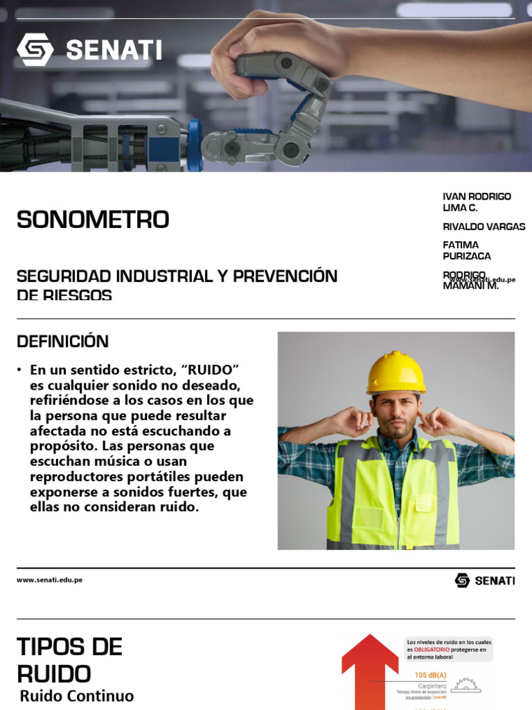 Tipos y Efectos del Ruido Industrial | PDF | ruido | Sonido