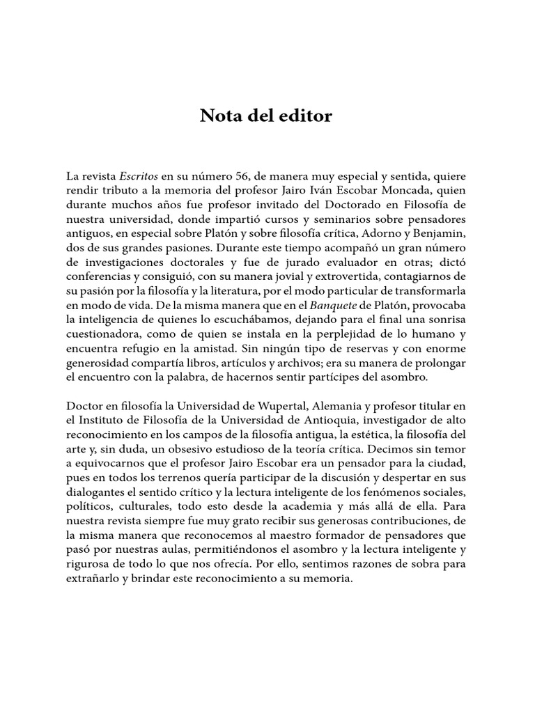 Nota Del Editor | PDF