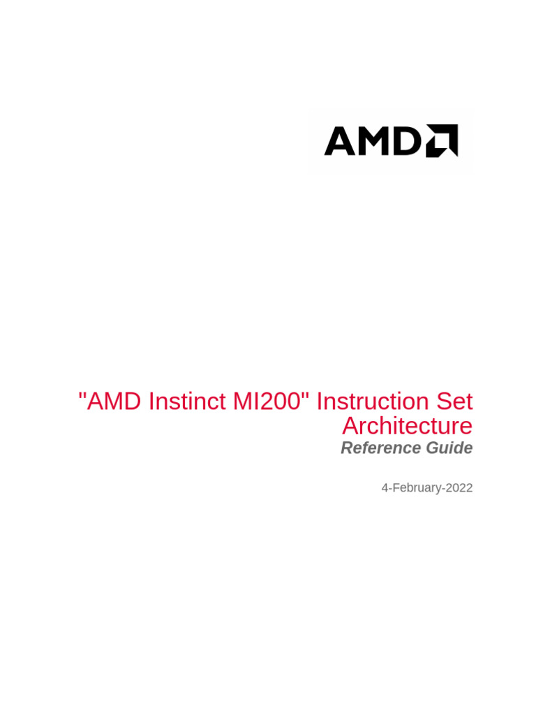 Instinct Mi200 Cdna2 Instruction Set Architecture | PDF | Central Processing Unit | Parallel ...