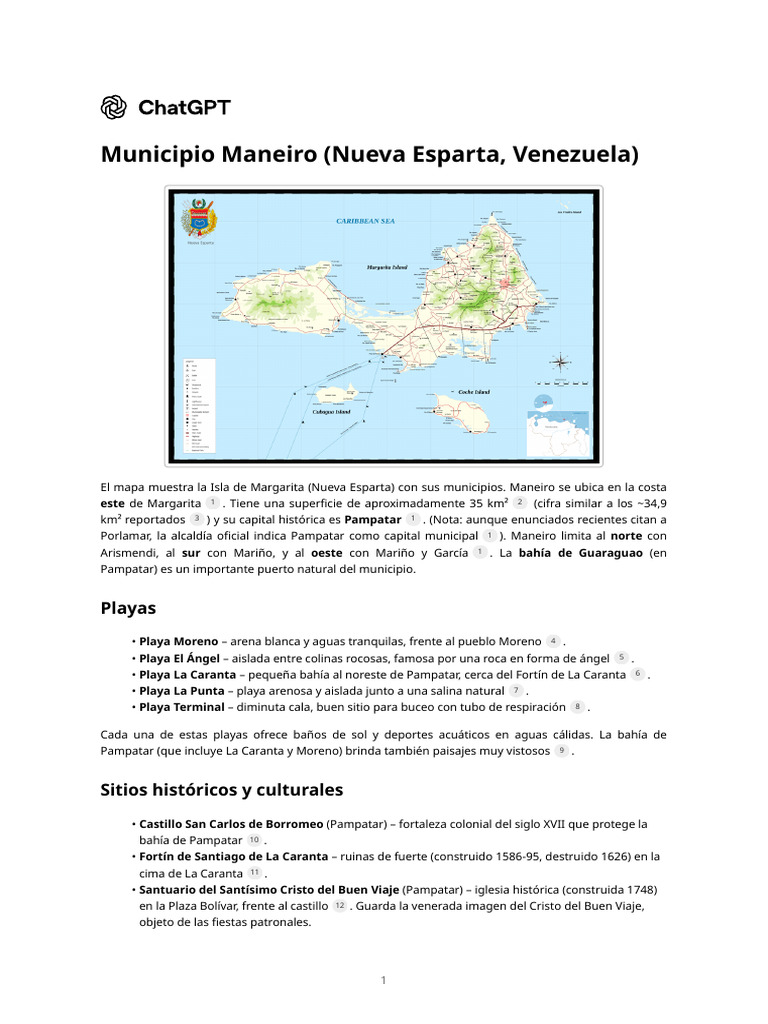 Municipio Maneiro (Nueva Esparta, Venezuela) | PDF | Hotel