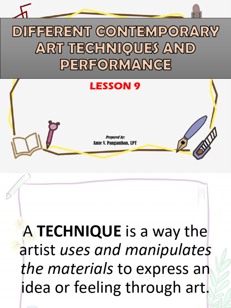 Lesson 9 Techniques and Performance Practices Applied To Contemporary Arts | PDF | Bracelet ...