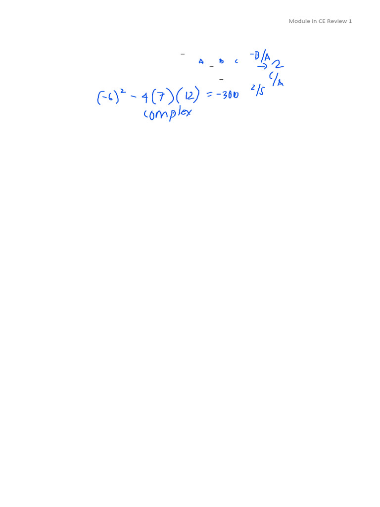 Sample III. Quadratic Equation Notes | PDF