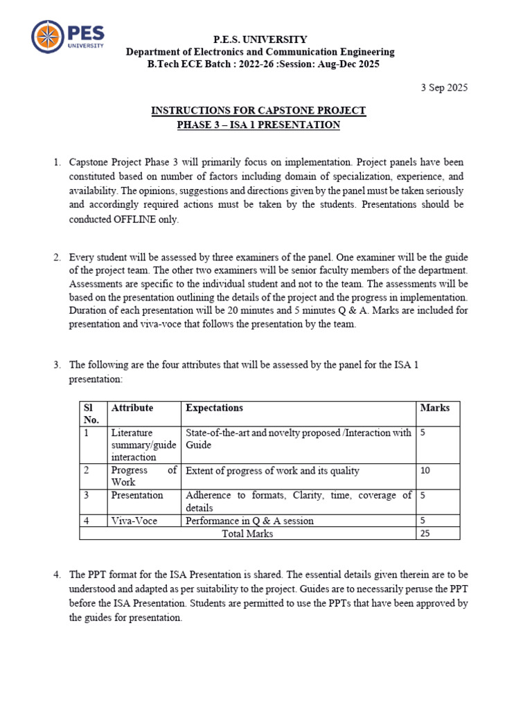 Capstone 22-26 Phase 3 ISA 1 Instructions | PDF