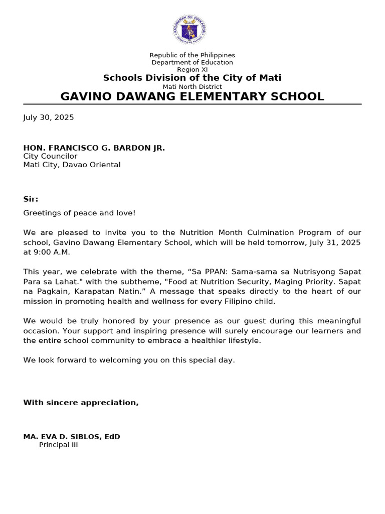 Nutrition Month Invitation | PDF