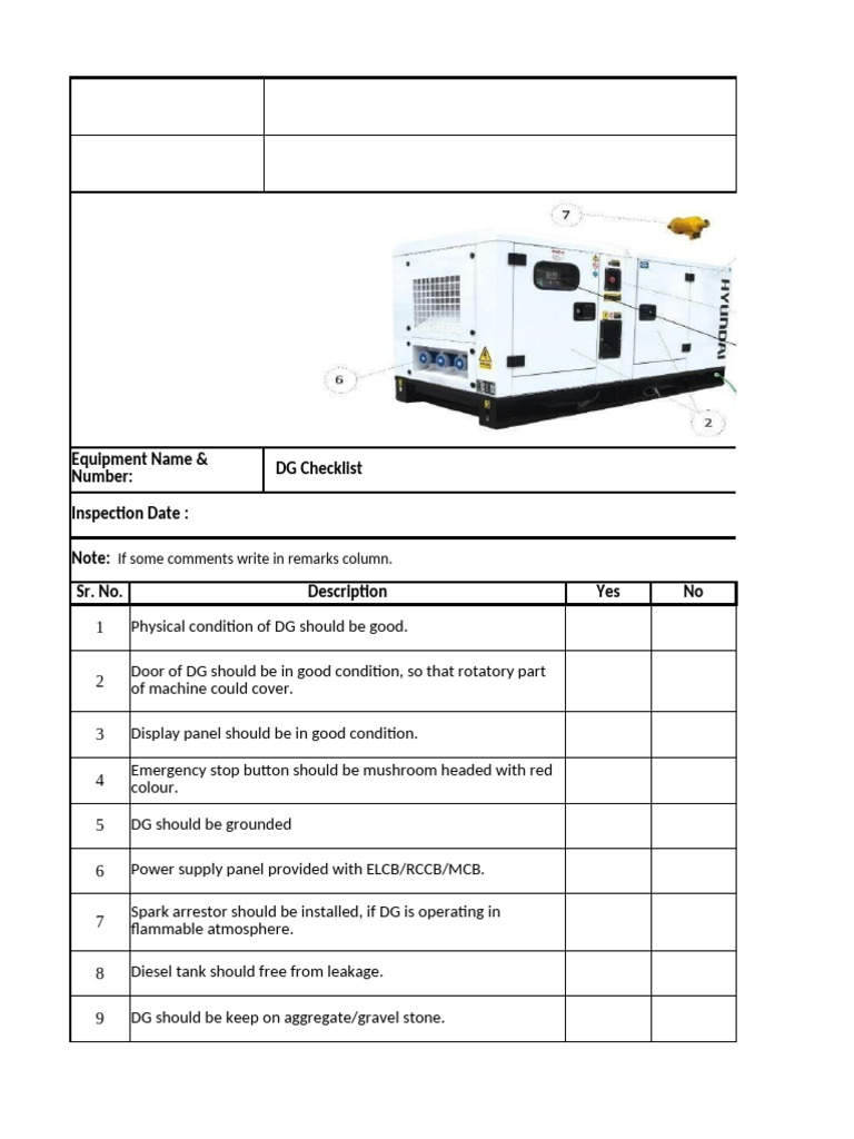DG Checklist | PDF