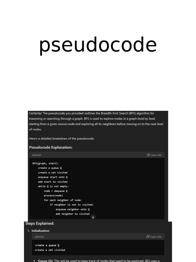Pseudocode and Code | PDF