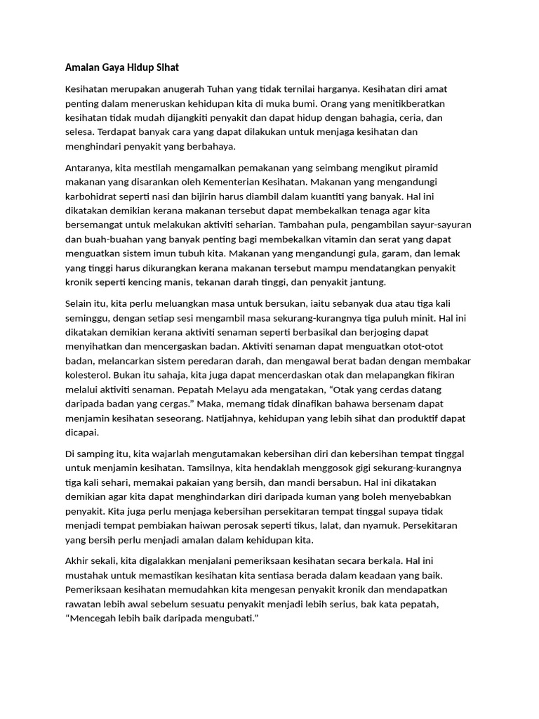 Gaya Hidup Sihat Tanpa Hempedu | PDF