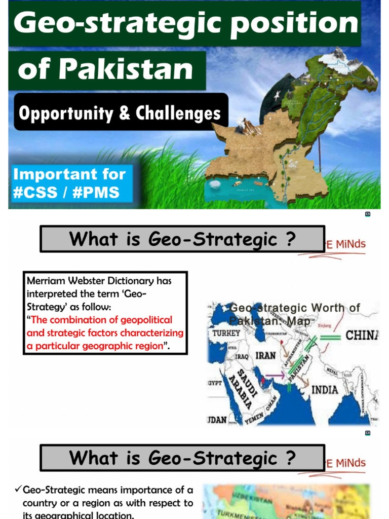 Pakistan's Geo-Strategic Position Opportunity & Challenges | PDF
