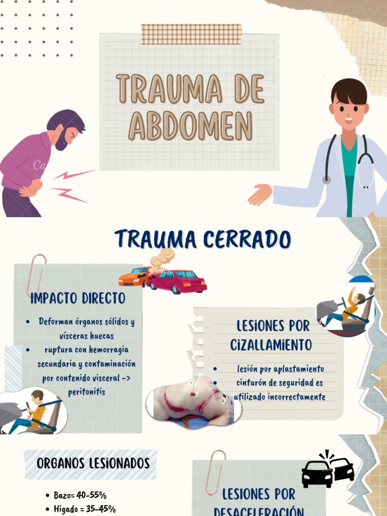 Trauma Abdominal: Diagnóstico y Manejo | PDF | Abdomen | Peritoneo