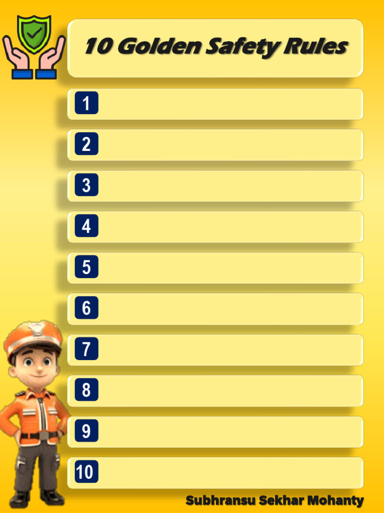 10 Golden Safety Rules: Subhransu Sekhar Mohanty | PDF