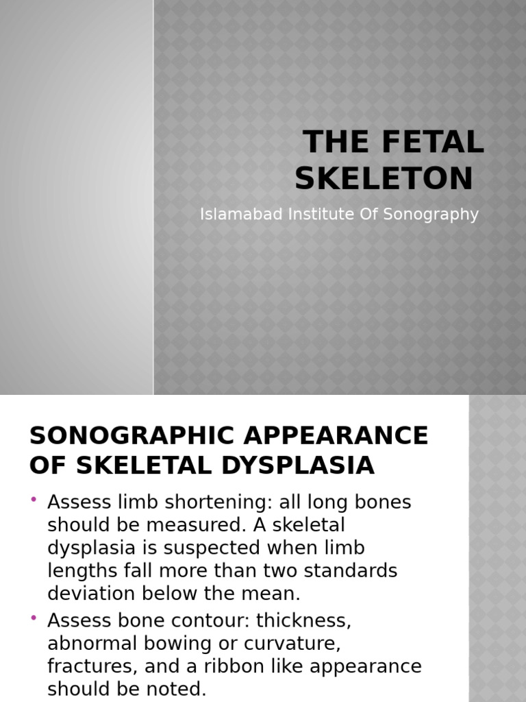 The Fetal Skeleton | PDF | Skeleton | Bone