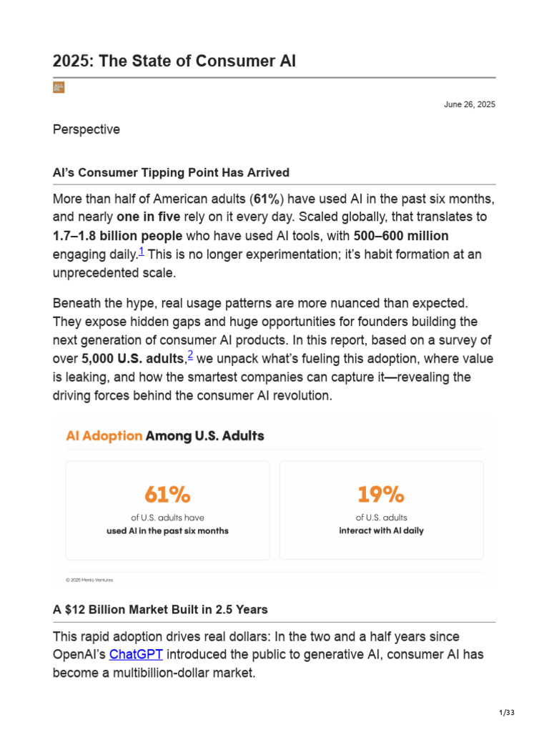 2025 The State of Consumer AI | PDF | Artificial Intelligence ...