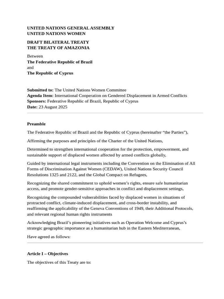 CA Mun Bilateral Treaty | PDF | Treaty | United Nations