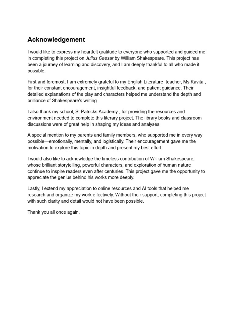 Acknowledgement | PDF