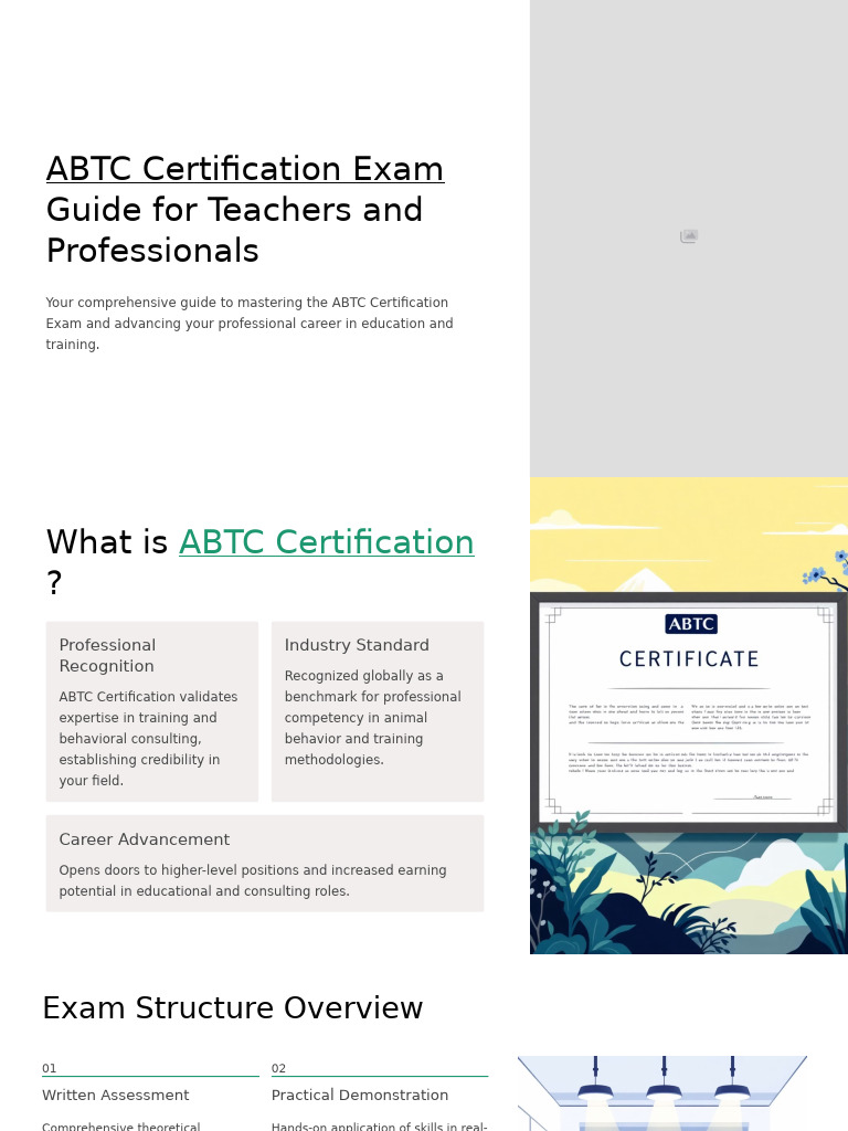 ABTC Certification Exam | PDF | Educational Assessment | Evaluation
