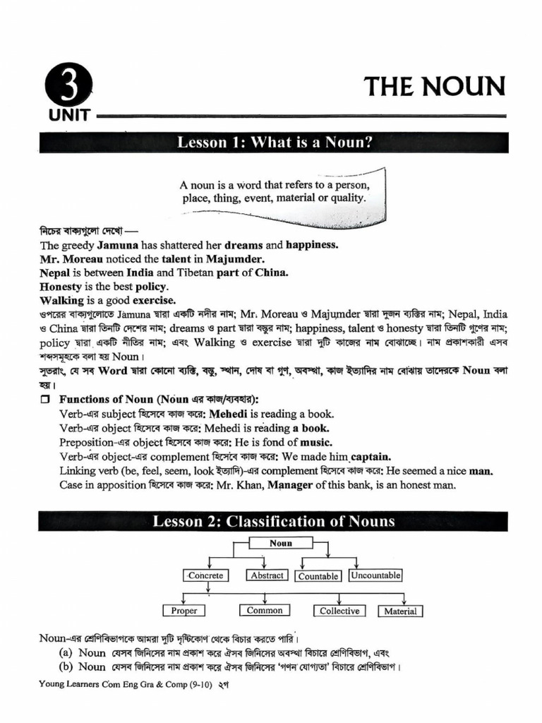 The Noun - English Grammar | PDF