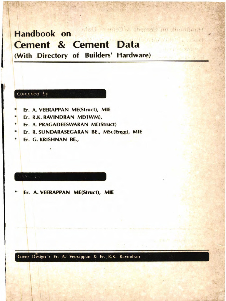 Handbook On Cement & Cement Data - 1998 | PDF | Cement | Concrete
