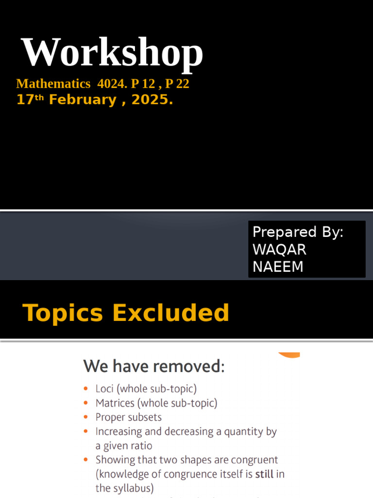 O Level Mathematics 4024 Exam Tips | PDF | Numbers | Geometry