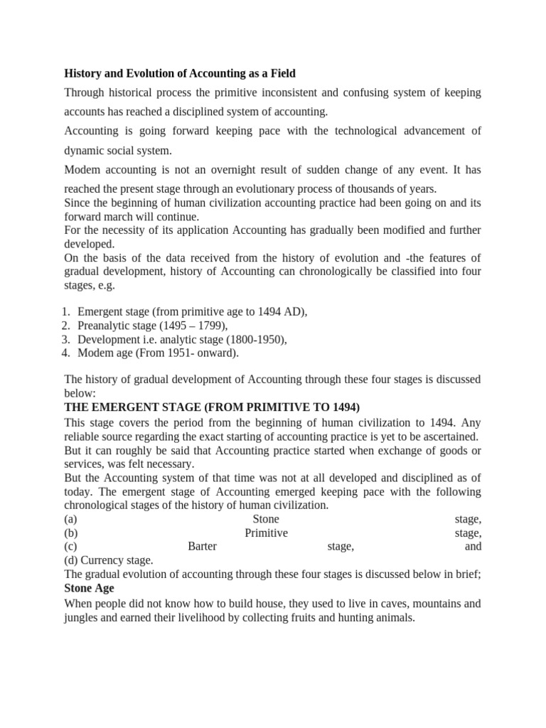 Evolution of Accounting Through History | PDF | Accounting | Taxes