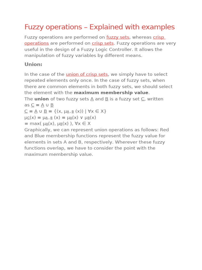 Fuzzy Set Operations - Aggreagation | PDF | Fuzzy Logic | Mathematical ...