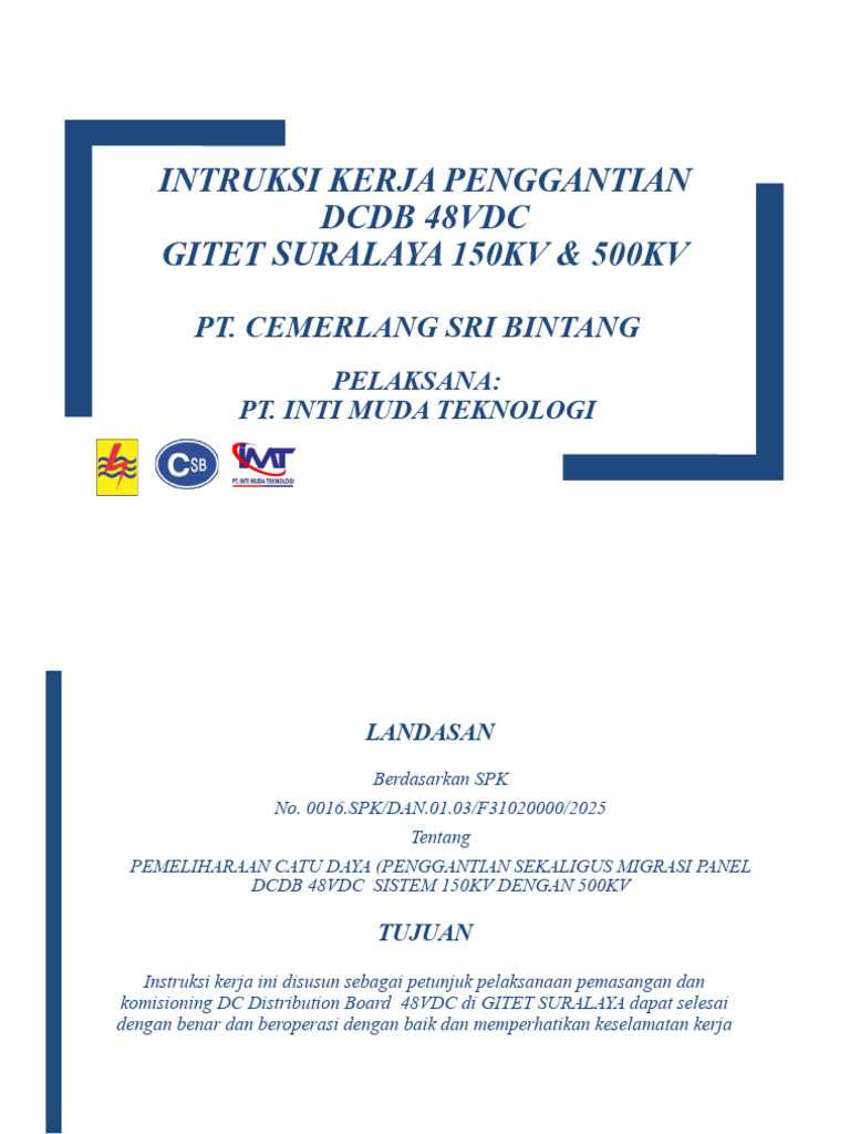 Panduan Pemasangan DCDB 48VDC GITET | PDF