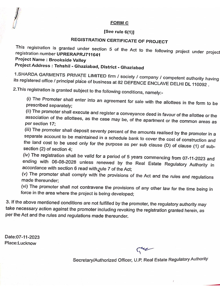 Rera Certificate | PDF