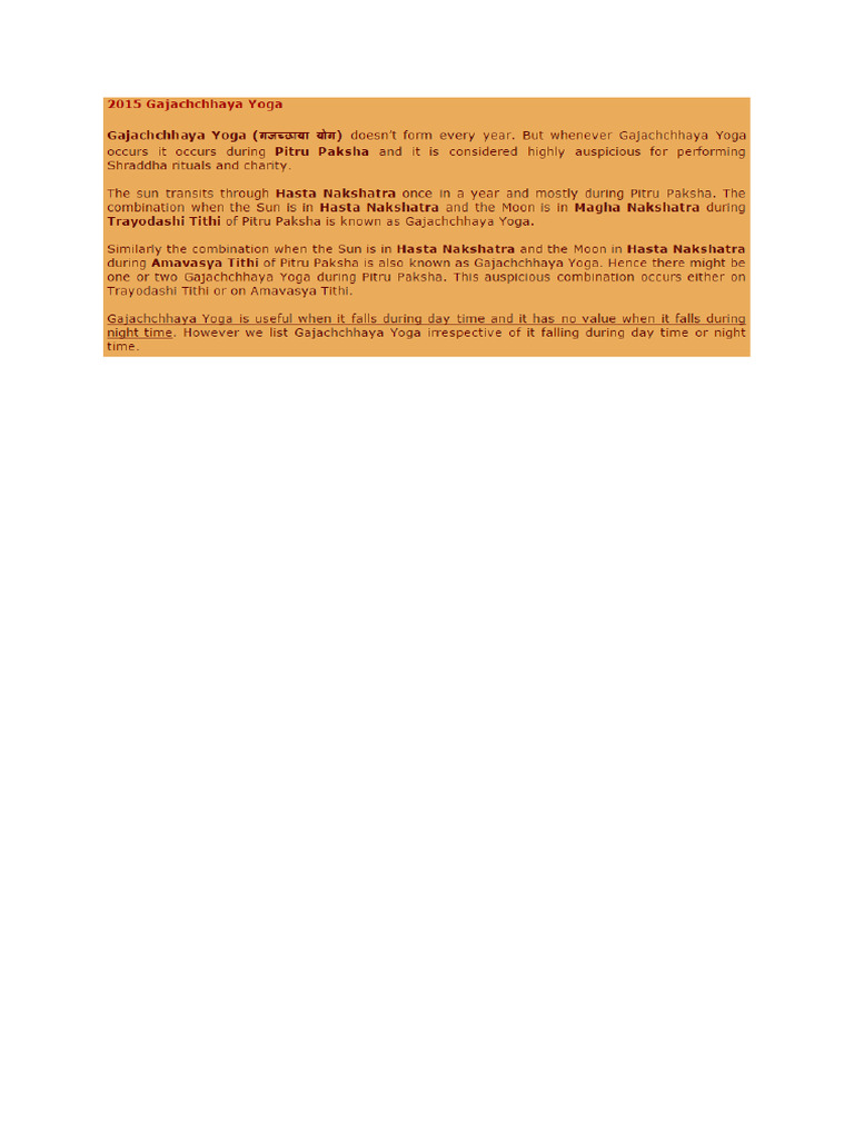 Yoga in Jyothish | PDF