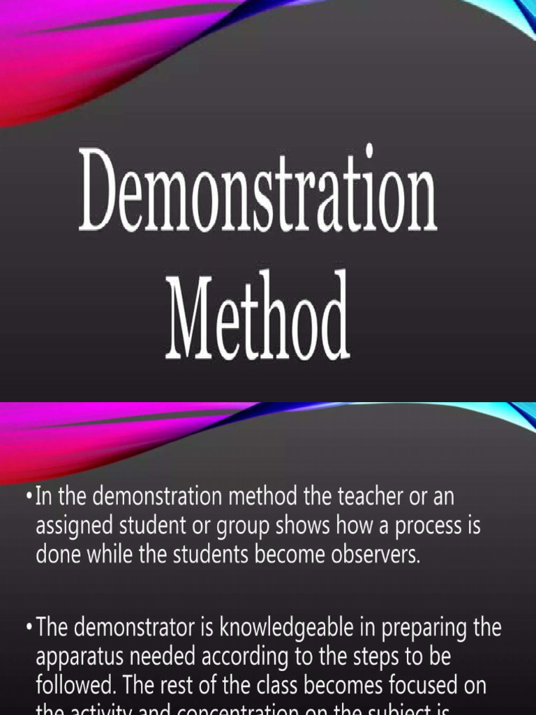 Demonstration Method | PDF