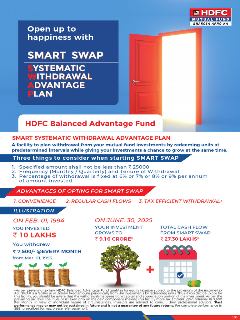 HDFC Smart Swap Withdrawal Plan | PDF | Investing | Swap (Finance)