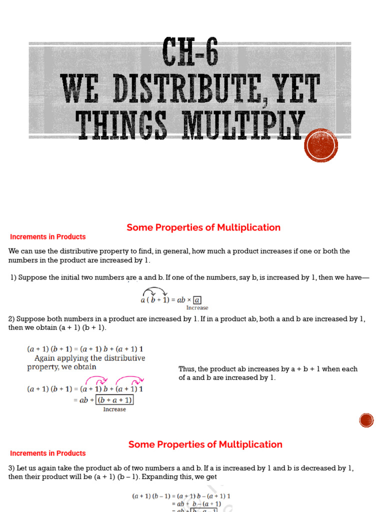 Class 8 Maths: Distributive Property | PDF | Mathematical Notation ...