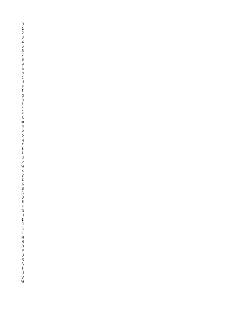 Wordlist Alphanumeric Case | PDF