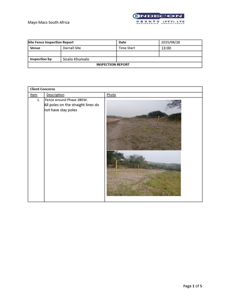Fence Inspection Report | PDF