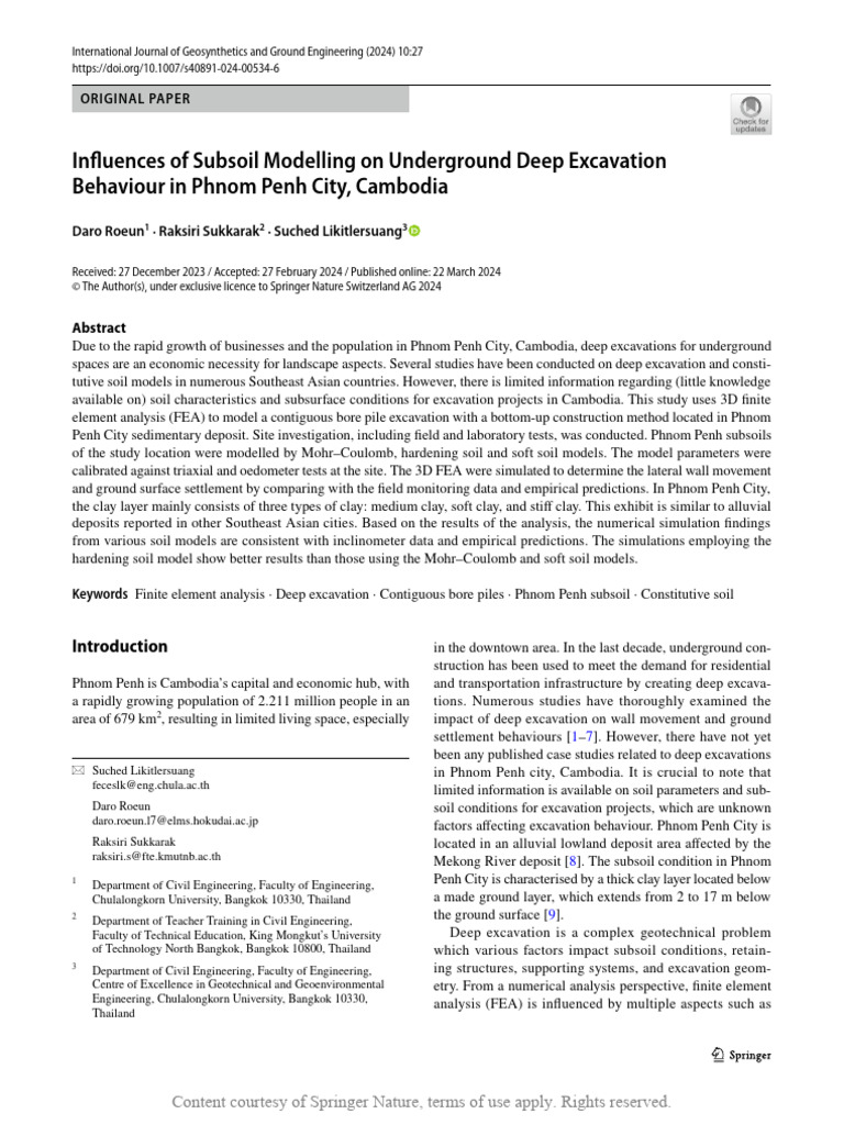 Influences of Subsoil Modelling On Underground Dee | PDF | Young's ...