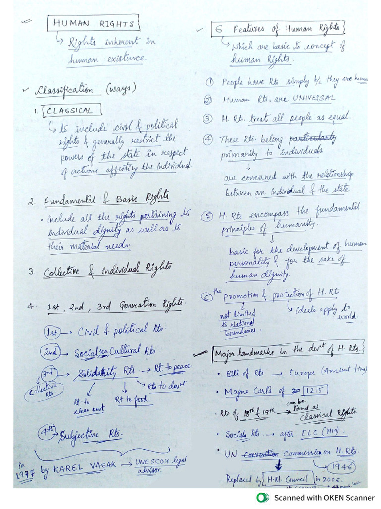 Human Rights Notes | PDF
