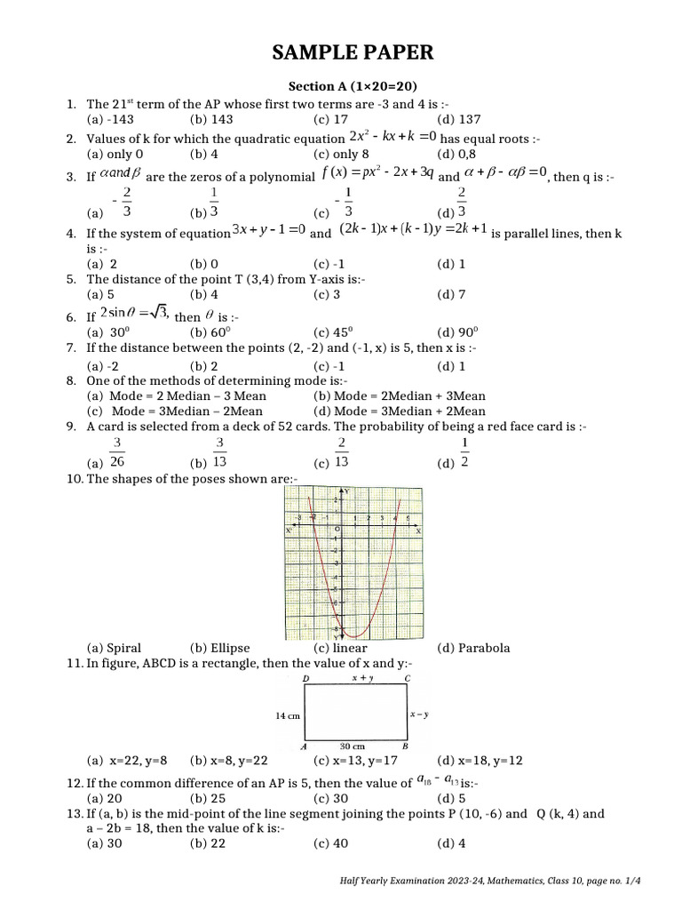10 Mathematics Kamlesh Kumar | PDF | Polynomial | Quadratic Equation