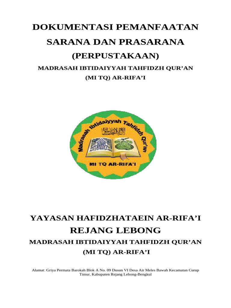 Pemanfaatan Perpustakaan MI TQ Ar-Rifa'i | PDF