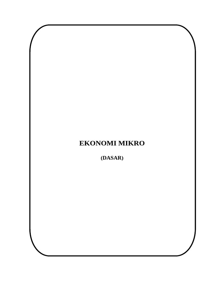Modul Ekonomi Mikro Dasar | PDF