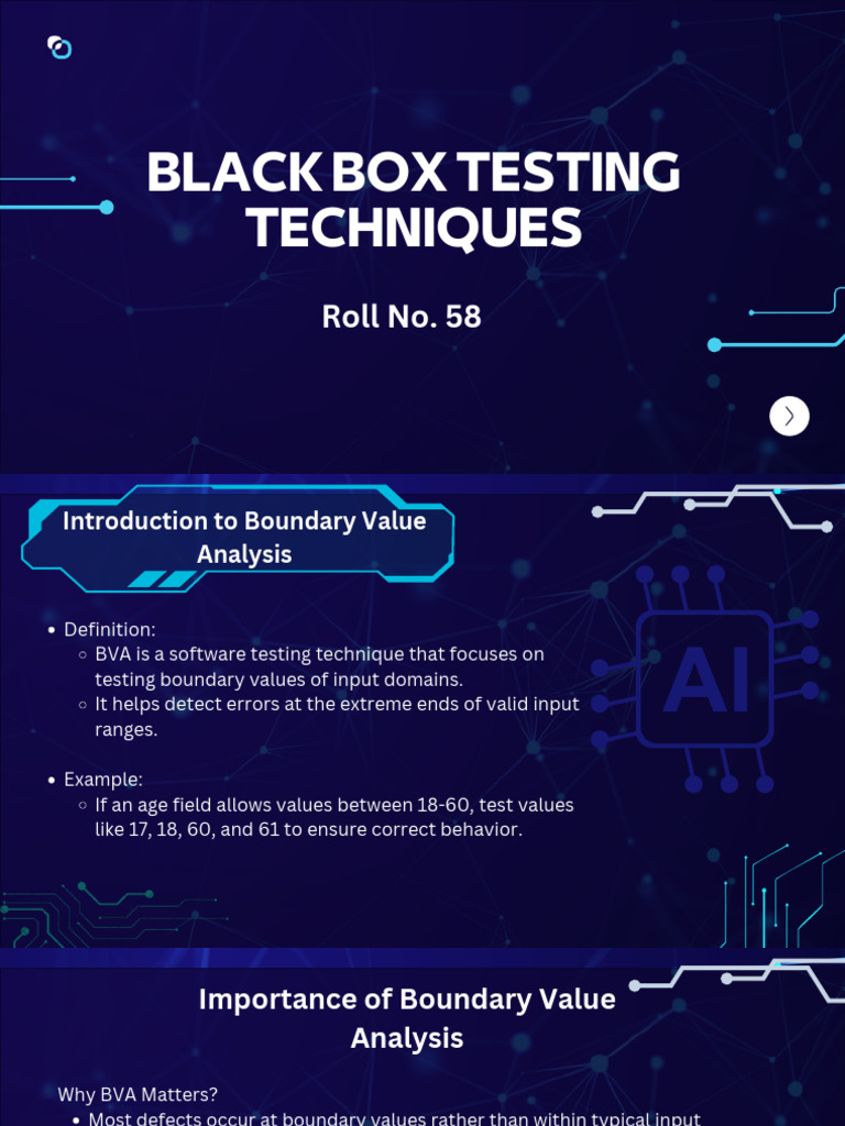 Boundary Value Analysis & AI Testing | PDF