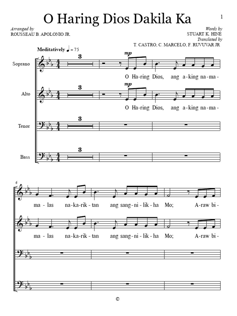 O Haring Dios Dakila Ka | PDF