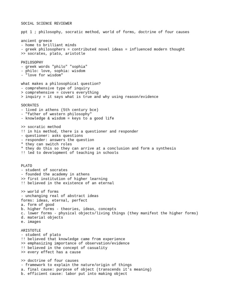 Social Science Topics | PDF | Plato | Wisdom