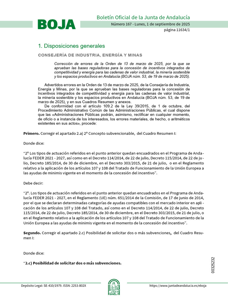 Boja25 167 00048 11634 01 - 00325232 | PDF | Minería | Regulación