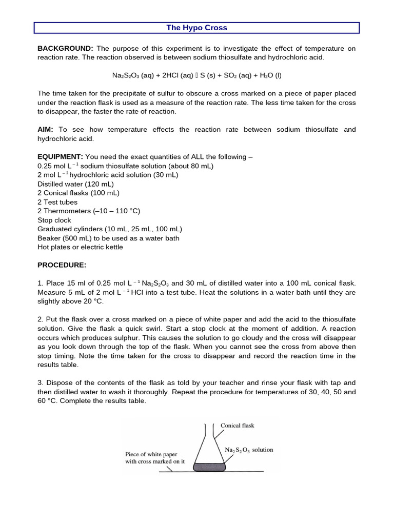 Effect of Temperature on Reaction Rate | PDF | Chemical Reactions | Acid