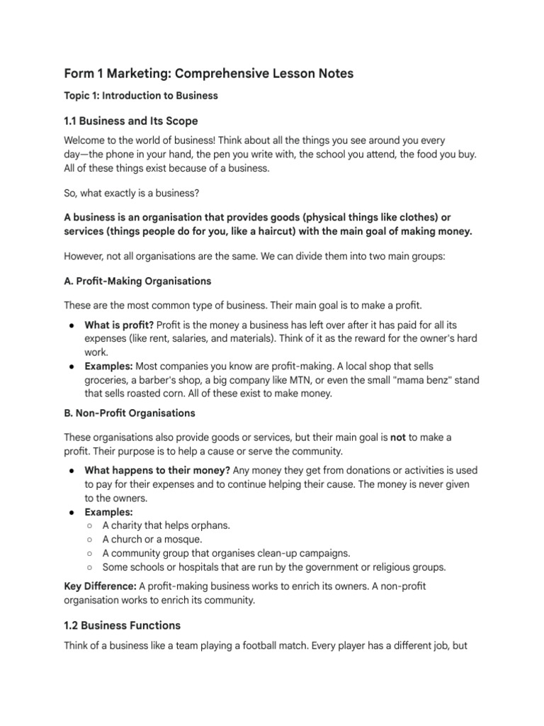 Introduction to Business Concepts | PDF | Marketing | Bakery